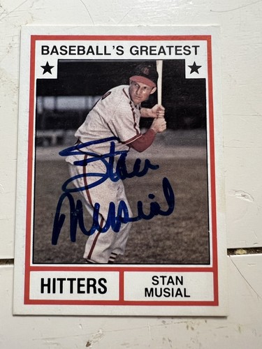 Stan Musial auto 1982 TCMA JSA certified autograph HOF St Louis ...