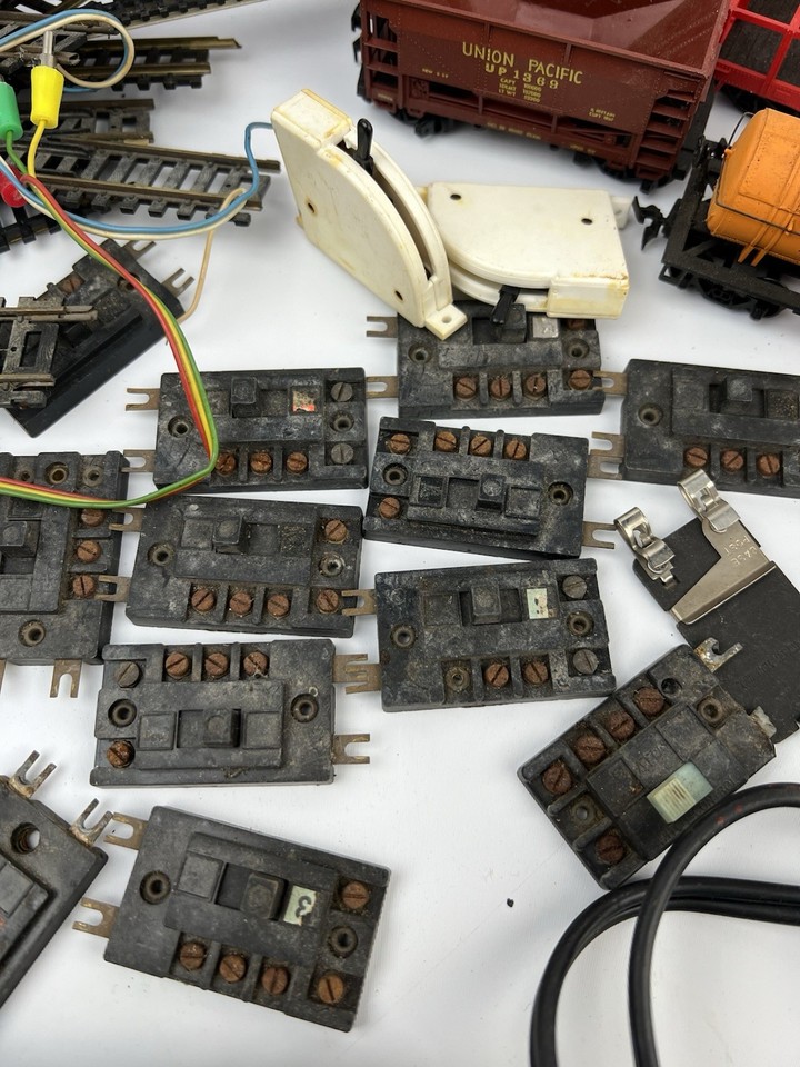Vintage HO Scale Track Pieces Switches Power Pack Train Cars As Is ...
