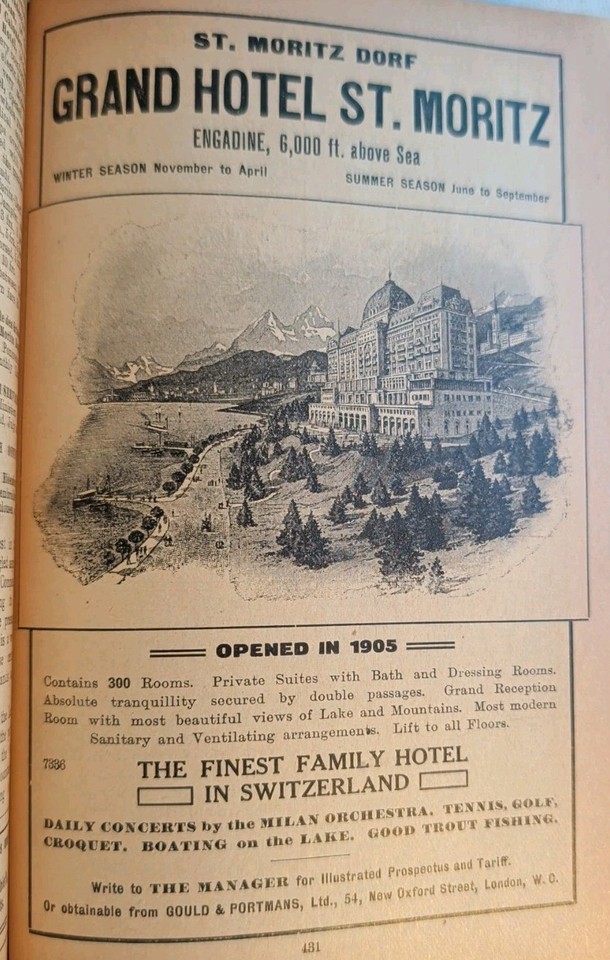 Guide Through Europe 1913, The Hamburg Amerika Line, Oceanliner ...