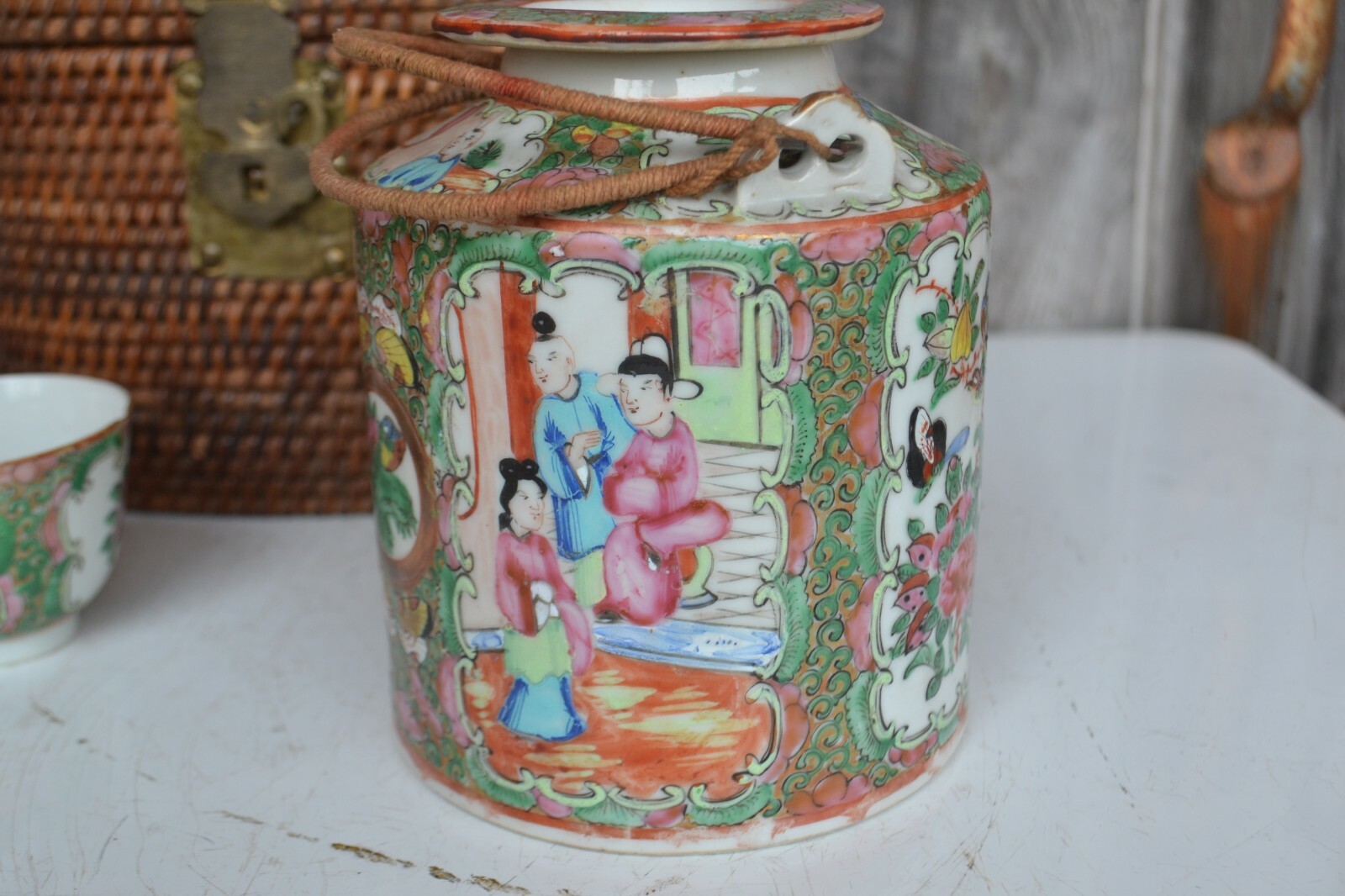 Antique Chinese Famille Rose Mandarin Tea Set 18th / 19th Century | eBay