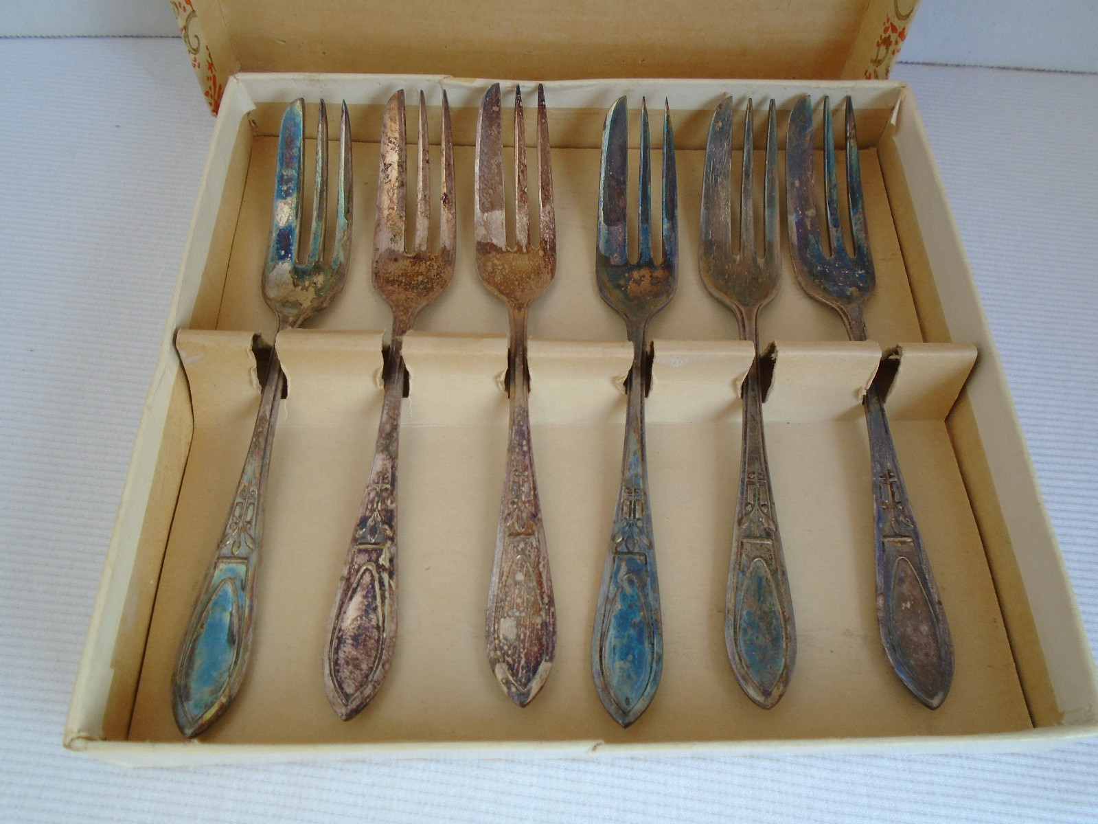 6 Vintage Sheffield England Silver Plated Pie Forks | eBay