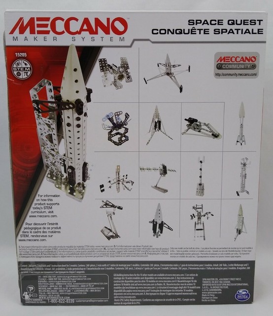 Meccano Space Quest Set 260pcs 15 Models Stem Construction Toy for sale ...