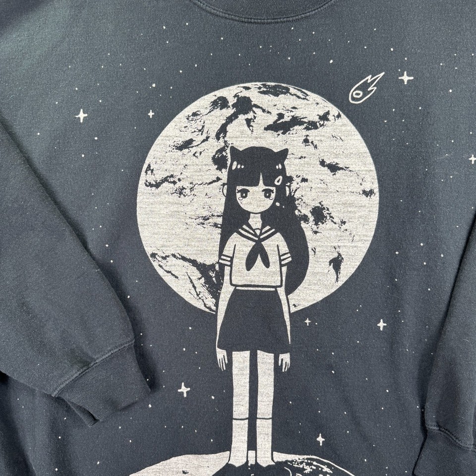 Omo Cat Moon Girl Sweatshirt Adult Large Anime RARE RPG Omori 2014 ...