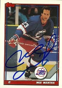 Moe Mantha autographed Hockey Card (Winnipeg Jets) 1991 Topps #477 | eBay