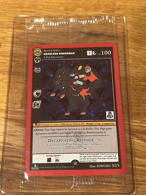 MetaZoo Headless Horseman SEALED Nightfall Pin Club Full Holo 1st ...