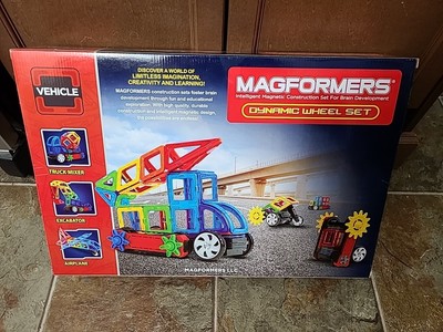 Magformers 79 Piece Dynamic Wheel Set with Model Booklet 3D Learning ...