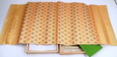 Beautiful Japanese Handwoven Celebration Textile Fabric Panel in Wooden ...