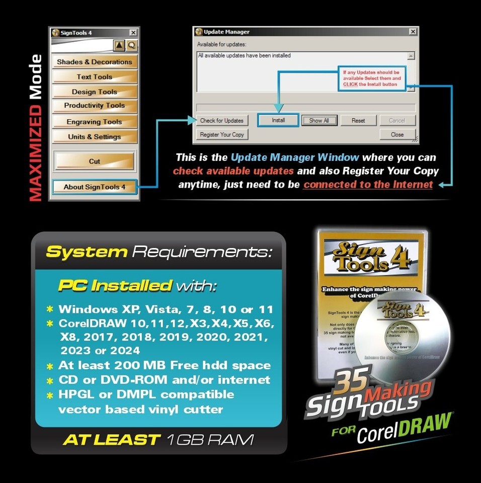 BEST software for Roland Vinyl Cutter, SignTools 4 CorelDRAW & Adobe ...
