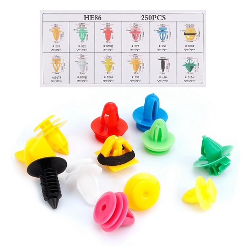 Car 250Pcs Car Door Card Panel Trim Clips Fastener Retainer Push Rivet ...