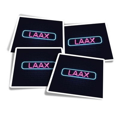 4x Vinyl Stickers Neon Sign Design Laax Municipality Switzerland ...