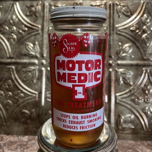 Vintage Solder Seal No.1 Motor Medic Oil Treatment Jar 15 Fl.Oz | eBay