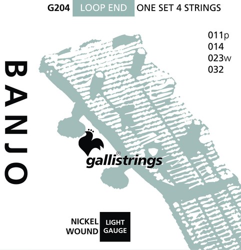 Galli G204 Jazz Tenor Banjo Strings, C-G-D-A tuning 011 032, Nickel ...