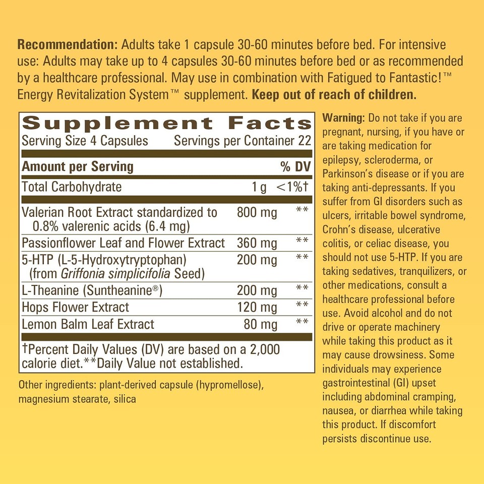 Nature's Way Fatigued to Fantastic! Revitalizing Sleep Formula ...