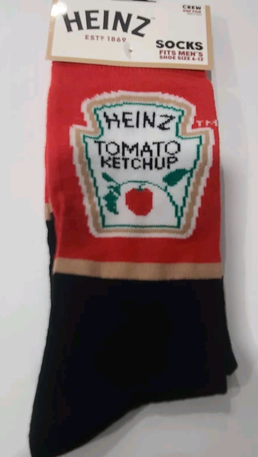 HEINZ KETCHUP Crew Odd Sox Food Brands. Fit Men’s Shoe Size 6-12 One ...
