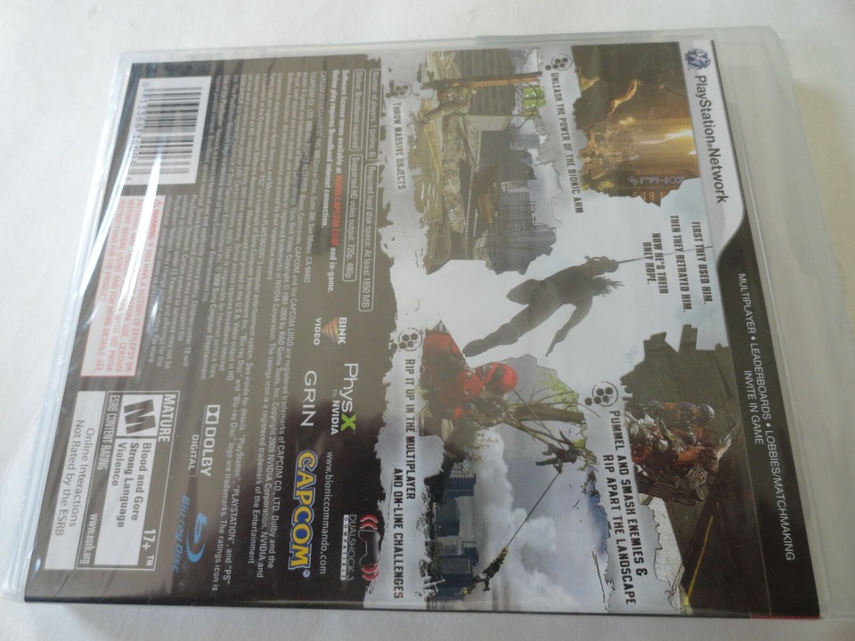 Bionic Commando Capcom Sony PlayStation 3 PS3 NTSC USA NEW SEALED 13388340033 | eBay