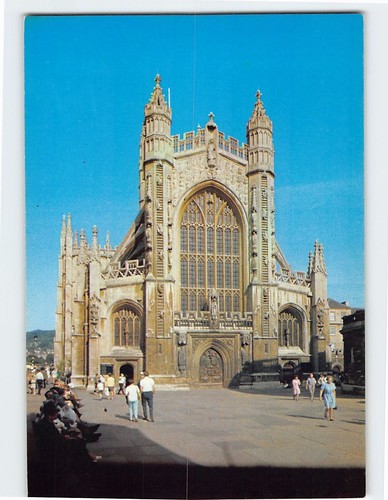 Postcard West Front Bath Abbey Bath England | eBay