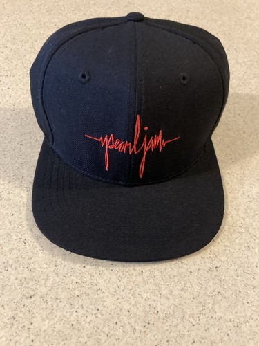 Pearl Jam Cap Hat 2020 Tour EKG Black Red Adjustable Snapback Wool | eBay