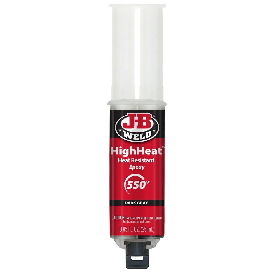 J-B Weld High Heat Epoxy Dark Grey Syringe Heat Resistant Adhesive for ...