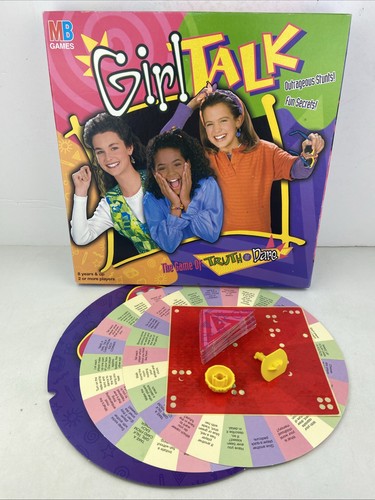 Vintage Girl Talk Board Game MB Games 1995 The Game of Truth Or Dare ...