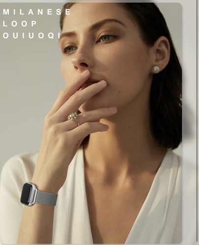 Original Stainless Steel Milanese Loop Compatible with Apple Watch Band ...