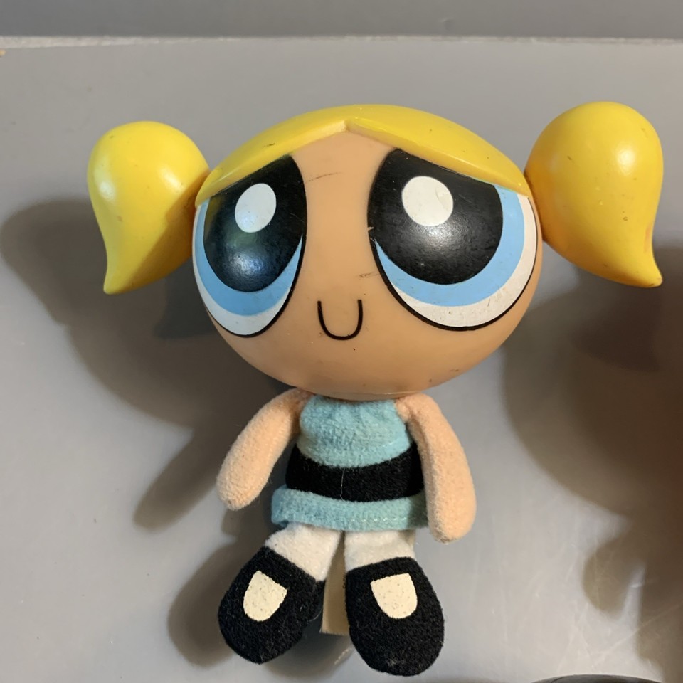 Lot 3 Powerpuff Girls Bubbles Toy Doll Trademasters Hard Head Cartoon ...
