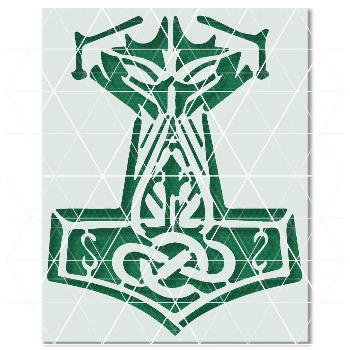 Thor Hammer Stencil