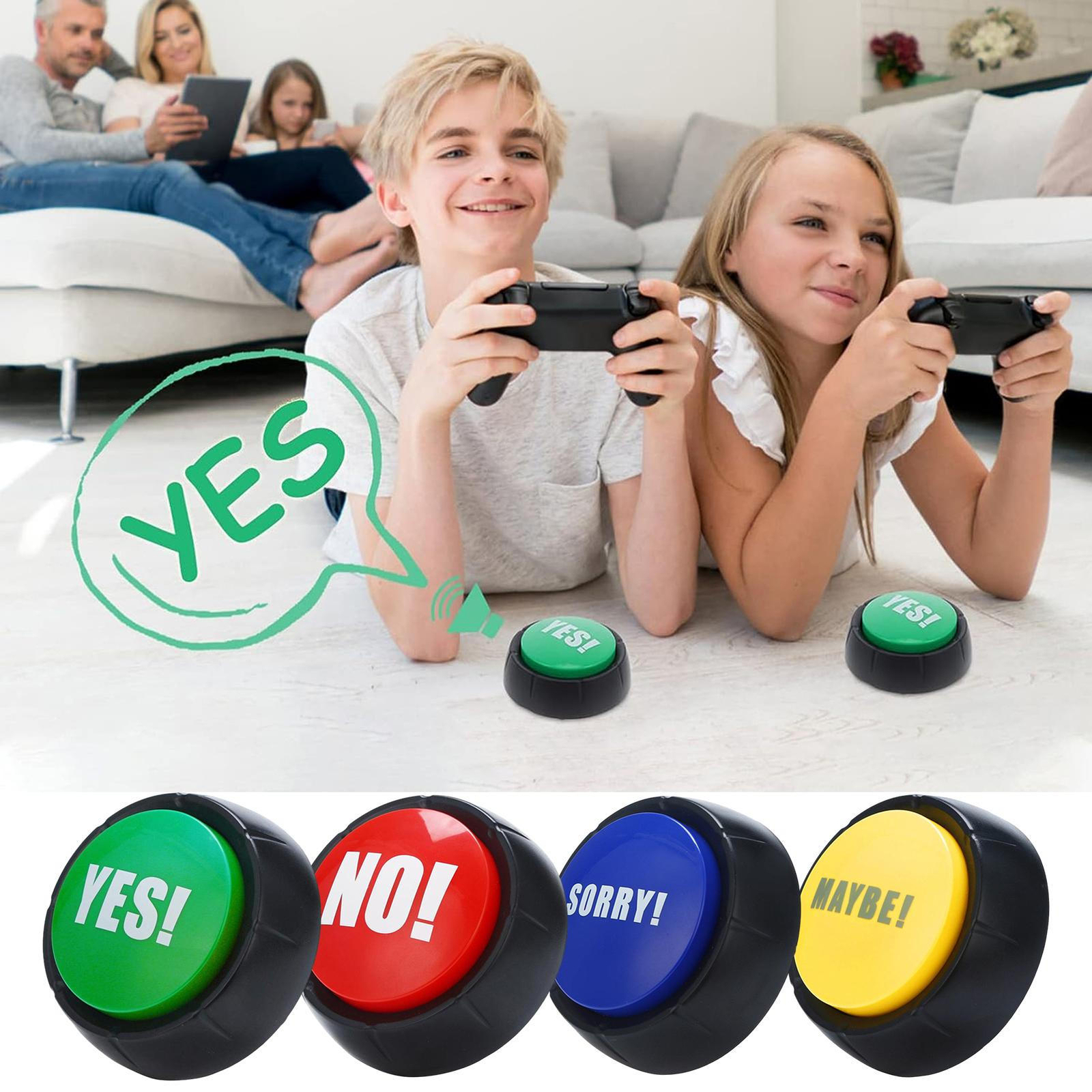 No Button With Sound Buzzers For Game Show Funny Buttons Talking ...