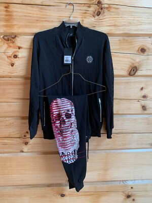 George V Tracksuit Black 3XL Rhinestones skulls | eBay