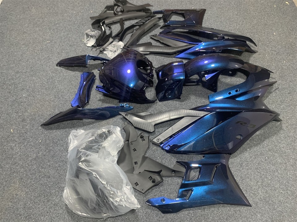 Chameleon Blue Fairing Kit for Yamaha YZF R3 R25 2019-2021 2022-2023 21 ...