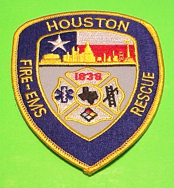 HOUSTON TEXAS 1838 TX FIRE / EMS / RESCUE 4 1/2" FIRE DEPT PATCH | eBay