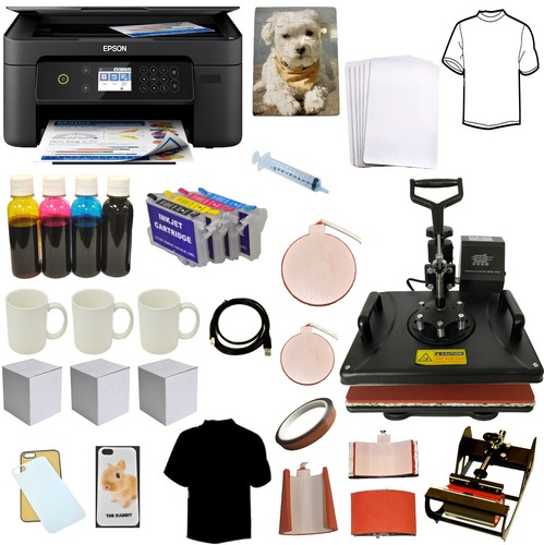 5 in1 Sublimation Heat Press Dye Ink Printer Tshirts Mug Hat Plate ...