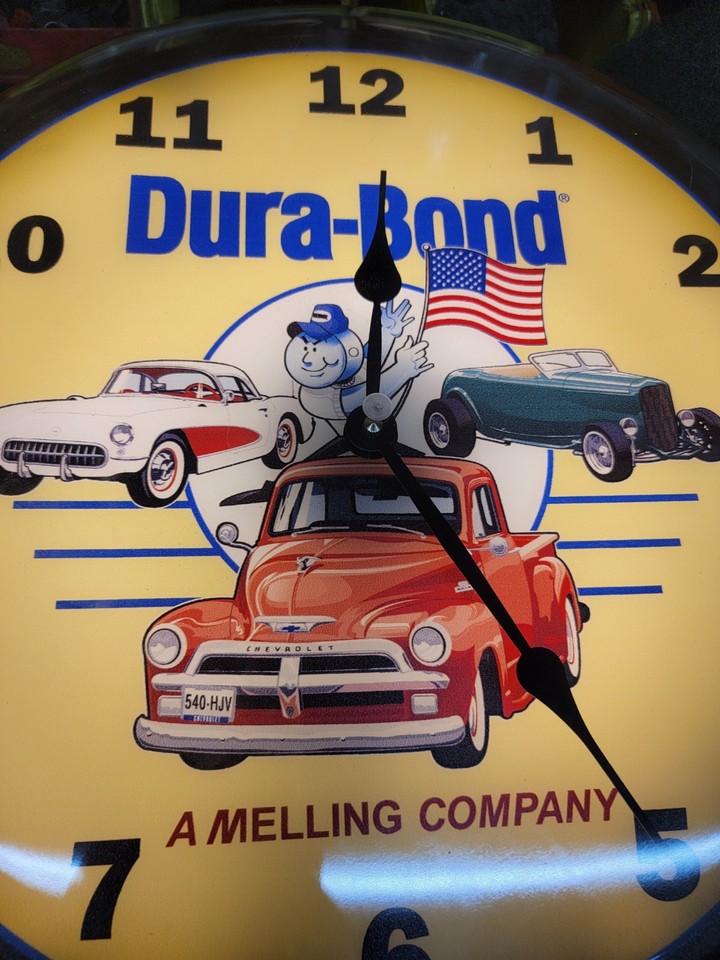 NEW DURA-BOND LIGHTED SIGN CLOCK MELLING RAT HOT ROD VINTAGE GARAGE MAN ...