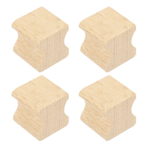 20x20mm Wooden Stamp Block, 4 Pcs Blank Rubber Stamp Mounts, Wood Color ...