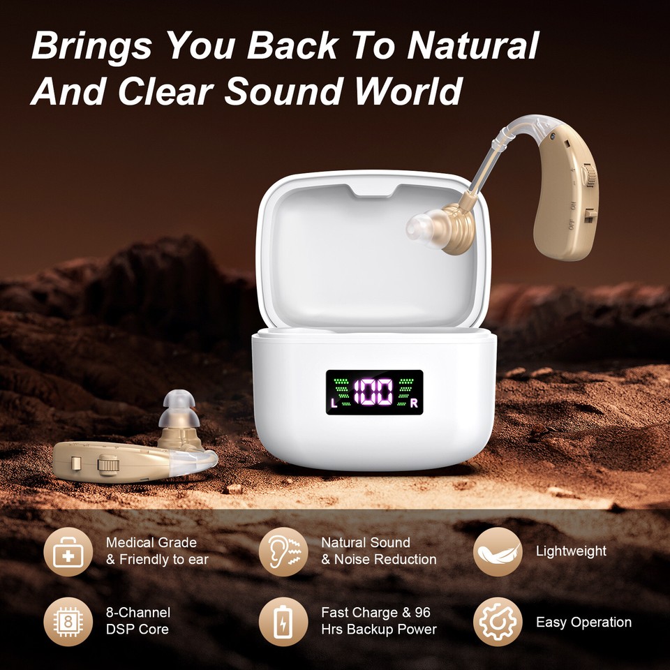 Rechargeable hearing aids with shells suitable for adults and the ...