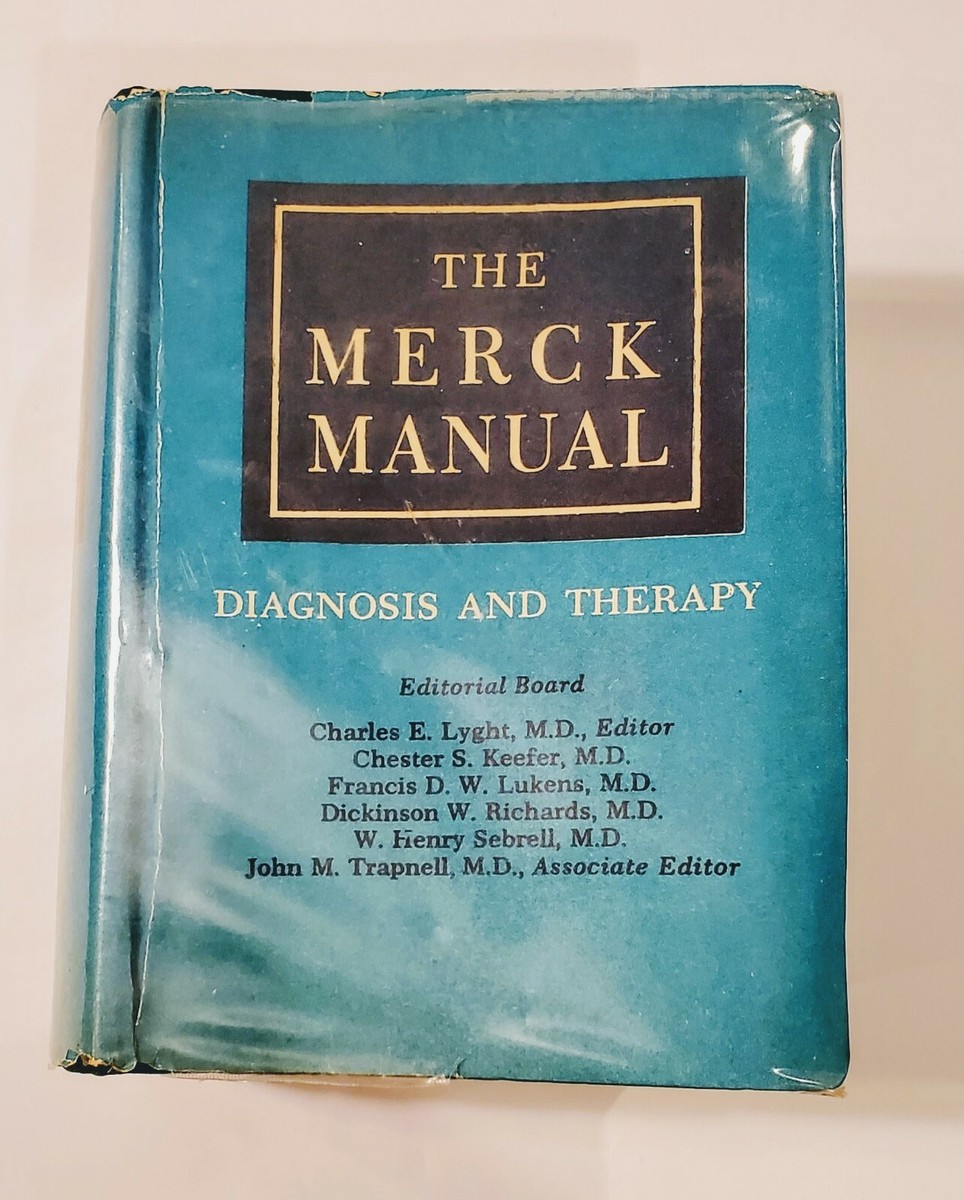 Merck Manual Photo Of The Front Pages Of The First Edition Of Merck`s