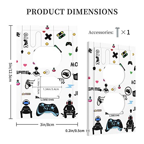Video Game Electrical Outlet Cover Decorative 1-Gang Duplex Device ...