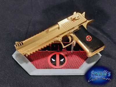 Deadpool - Golden Desert Eagle (Mini 3D Replica and Stand) | eBay