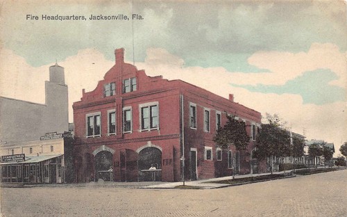 FL - 1908 RARE! Florida Fire Department at Jacksonville, Fla - Duval ...