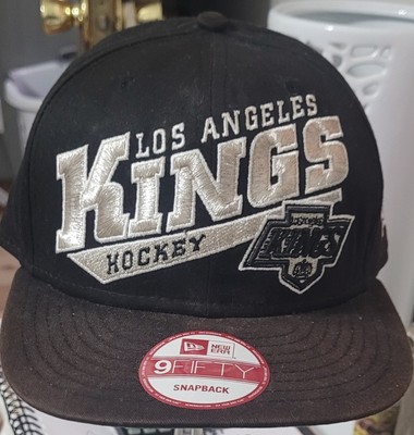 NHL New Era Los Angeles Kings Script Snapback 59FIFTY NHL Hockey Hat ...