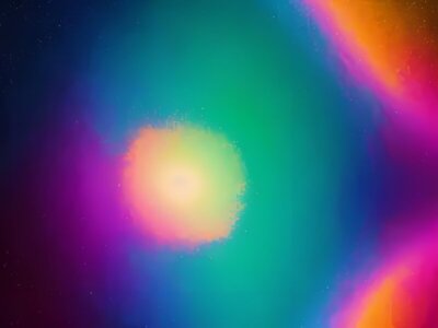 Colorful Abstract Rainbow Design Colored Lights Haze Fog Poster Art ...