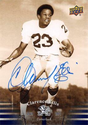Clarence Ellis autographed football card (Notre Dame) 2013 Upper Deck ...