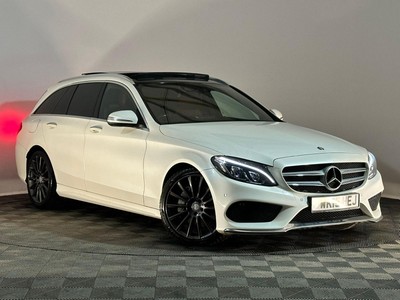 WHITE 2015 MERCEDES-BENZ C250 AMG LINE PREMIUM PLUS 2.1 DIESEL ...