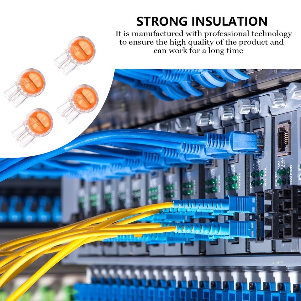 200 Pcs Data Wiring Connector Phone Terminal Connector Telephone Cable ...