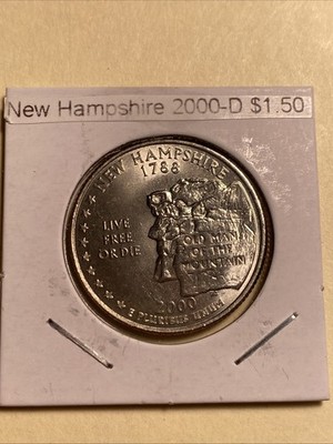 2000-D New Hampshire State Quarter Uncirculated Free Shipping | eBay