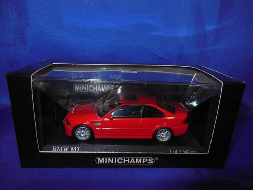 1/43 Rare Item Bmw E46 M3 2001 Active Red Bonnet Openingminichamps ...