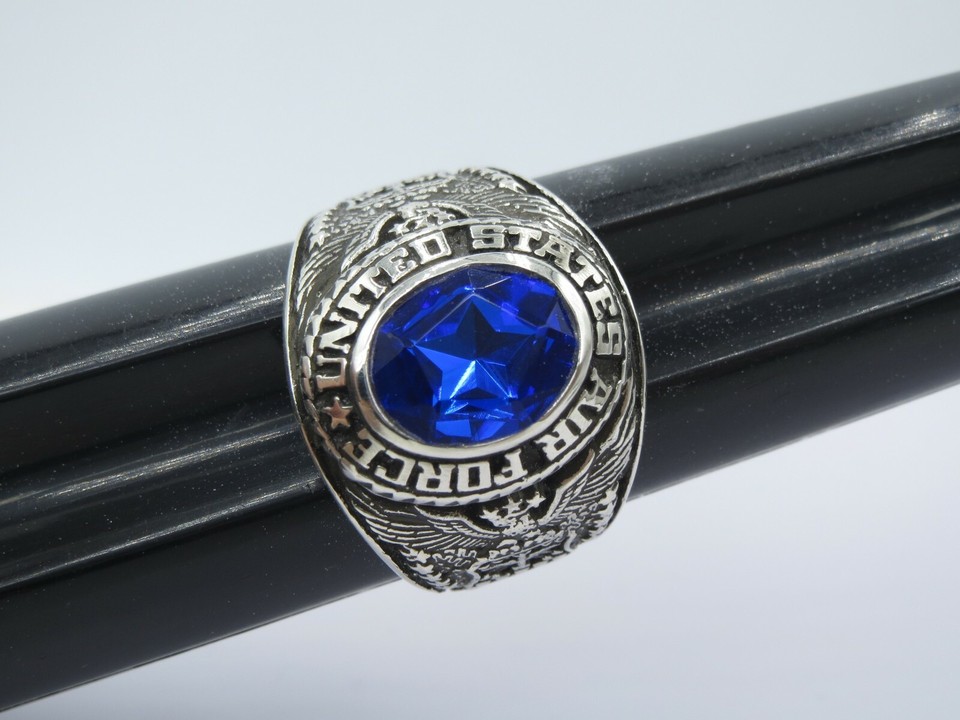 SILVER 925 , AIR FORCE RING , UNITED STATES RING , USAF RING , US size ...