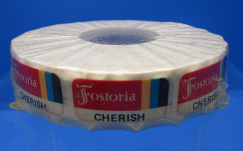 FOSTORIA GLASS Logo CHERISH Pattern STICKER Roll Vintage Original 1969 ...