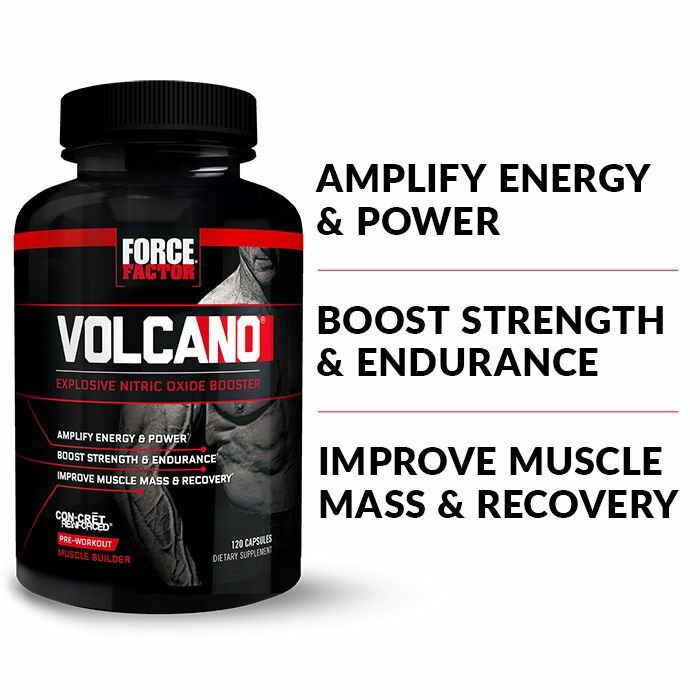 VolcaNO Pre-Workout Nitric Oxide Booster with Creatine - Build Muscle ...