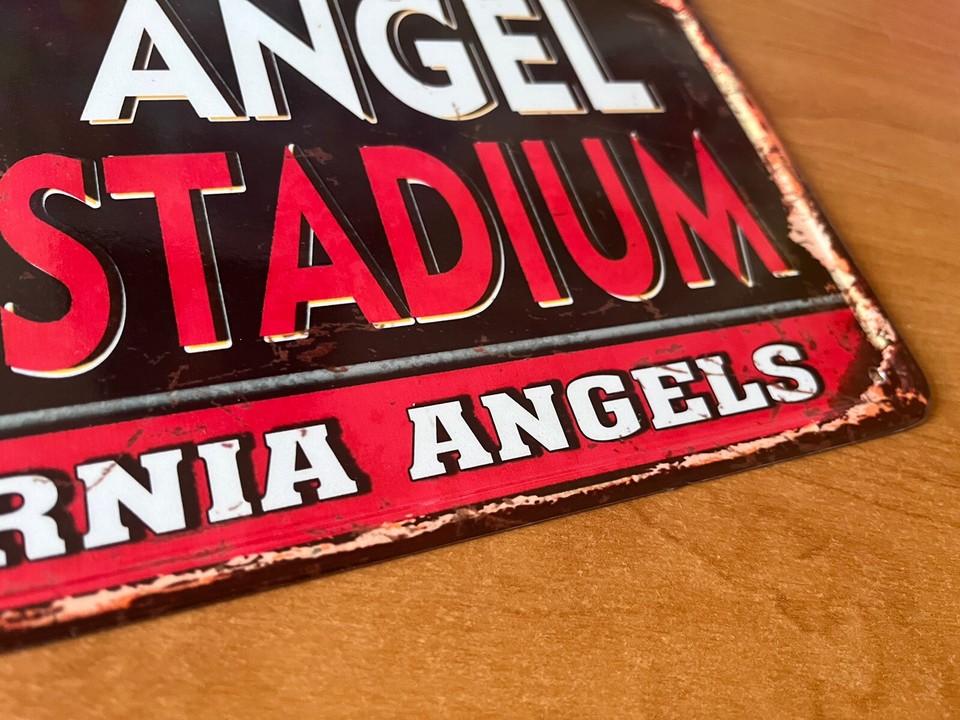 Metal sign California Angels vintage California Angels home stadium ...