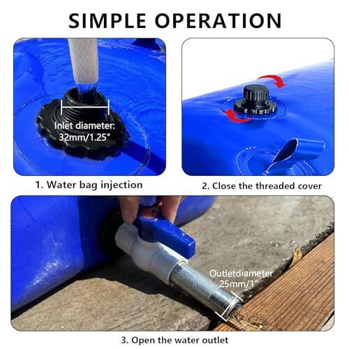 Water Storage Bladder Large Capacity Water Storage Containers 105Gal ...